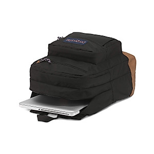 JanSport Cool Student Backpack for College Students, Teens, with 15-inch Laptop Sleeve, Black - Large Computer Bag Rucksack with 2 Compartments, Ergonomic Straps - Bookbag for Men, Women