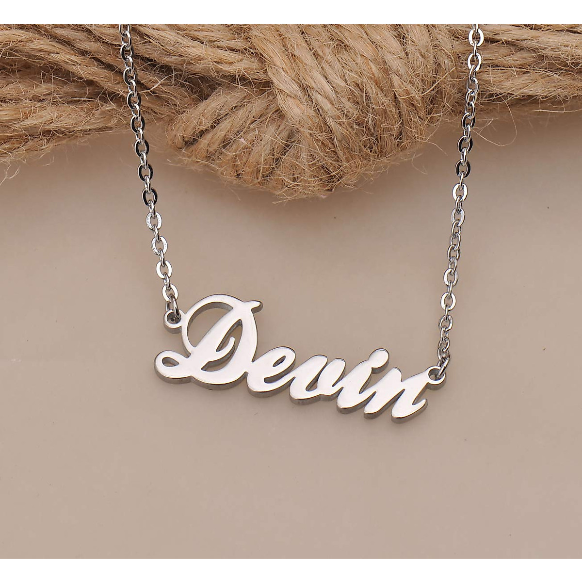 GR859C Custom Made Any Name Necklace Cobi Stainless Steel Jewelry for Mother