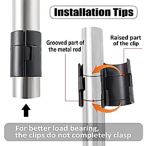 24 Pcs 3/4" Wire Shelving Post Clips, 12 Pairs of Plastic Shelf Locking Clips, Shelving Sleeves Replacements, Wire Shelving Accessories Parts, Compatible with Metro and More