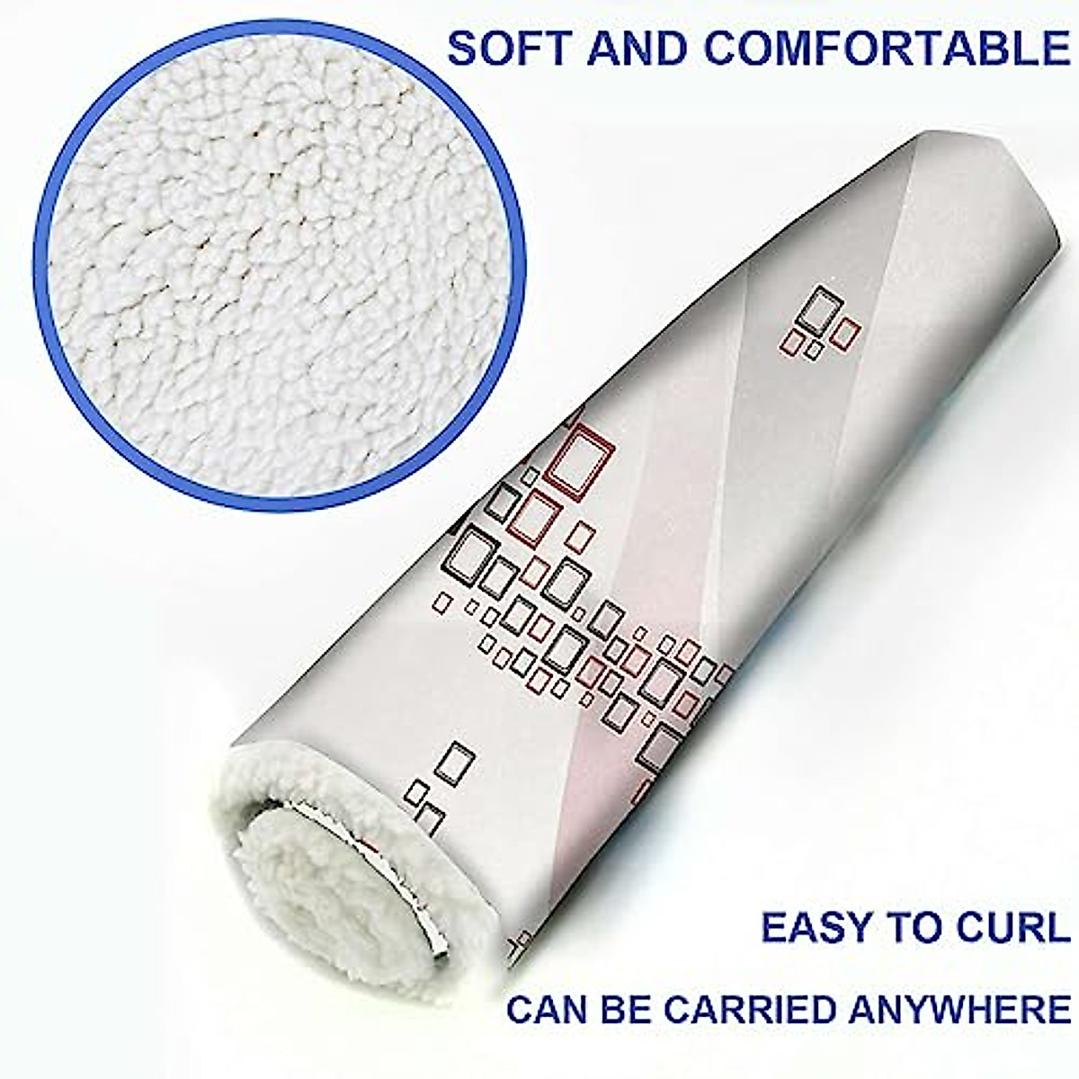 Grey and Red Pets Cat Bed Pet Blanket Thermal Fractal Square Shaped Wavy Two Colored Artwork for Puppy Dog Cat Sofa Cushion Home Rug Keep Warm Sleeping Cover Abstract 19" x 25"