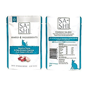 Sa-Shi Tuna And Sea Bream Cat Food Topper Case Of 8 Pouches (1 Pack)