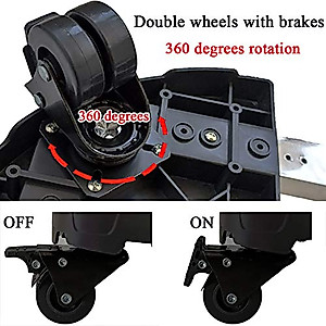 CASIMR Plant Caddy with Wheels, Heavy Duty 440lbs Capacity Rolling Plant Stand, 15-19 Inch Adjustable Indoor Outdoor Plant Dolly, Round Plant Roller Base Flower Pot Rack Holder Trolley Casters Tray