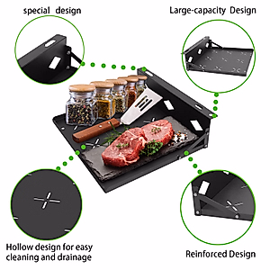 ClimbFun Griddle Side Shelf for Blackstone 17/22/ 28 Inch Griddle, Blackstone Griddle Accessories, Griddle Caddy， Grill Side Shelf