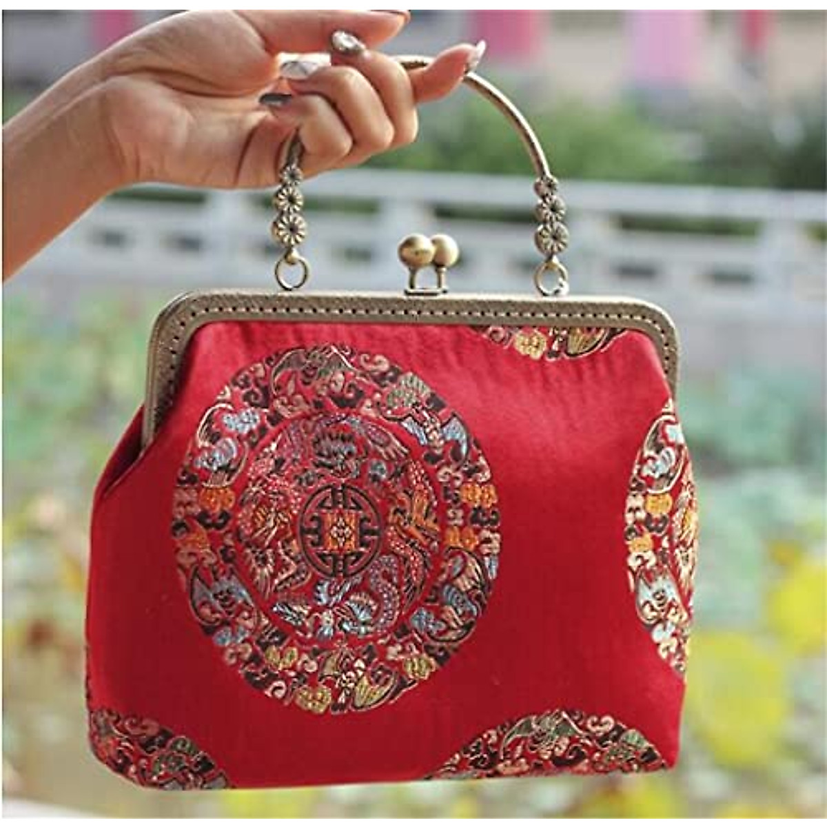 DANN Women's Handbag Chinese Handbag Women's Retro Handbag Shoulder Tote Women's Purse