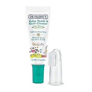 Dr. Talbot's Baby Toothpaste Naturally Inspired with Citroganix and Silicone Finger Gum Massager, Vanilla Milk Flavor