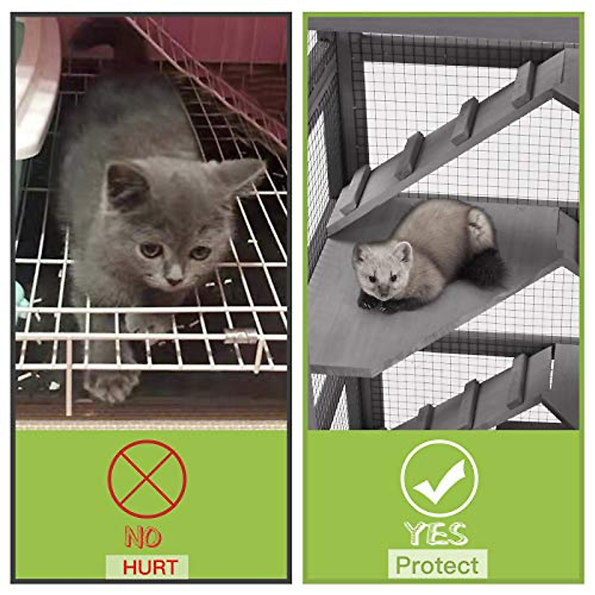 GUTINNEEN Ferret Cage Rat Cage 5 Levels Small Animal Cage for Chinchilla, Hedgehogs, Squirrel, Chameleon, Lizard, Gerbils