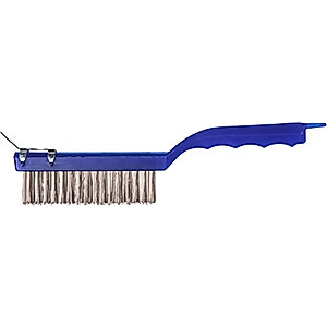 SPARTA 4067200 Flo-Pac Plastic Kitchen Brush, Grill Cleaning Brush, Griddle Brush With Scraper For Kitchen, Restaurant, Home , 11.375 Inches, Blue