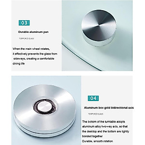 80 cm (30 inch) Lazy Susan for Table,Tempered Glass Lazy Susan Turntable Round Clear Dining Table Tray Tabletop Organizer Serving Tray for Dining Table