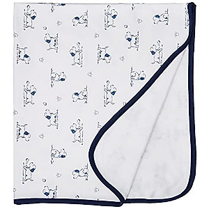Little Me Baby Boys' Puppy Toile Swaddling Receiving Blanket