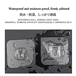 CARURLIFF 6 Pairs Wall Mounted Replacement Sticky Pads for Kitchen Bathroom Shower Caddy Organizer Rack Holder Nail Free Adhesive Hooks (6 Concave and 6 Convex)