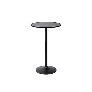 Pearington Round Cocktail Bistro High Table with Black Top and Base, 1-Pack