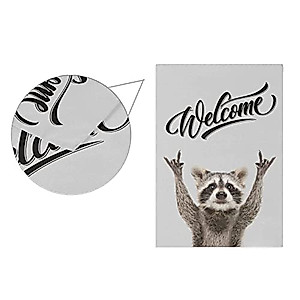 Tarity Funny Animals Raccoon Garden Flag Double Sided 12x18 Inch Yard Flag Festival Polyester Decorative Home Farmhouse Patio Outdoor Flags
