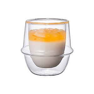 Kinto Set of 2 Double-Walled KRONOS 80 ml Espresso Cups - Maintain Temperature - Prevent Condensation