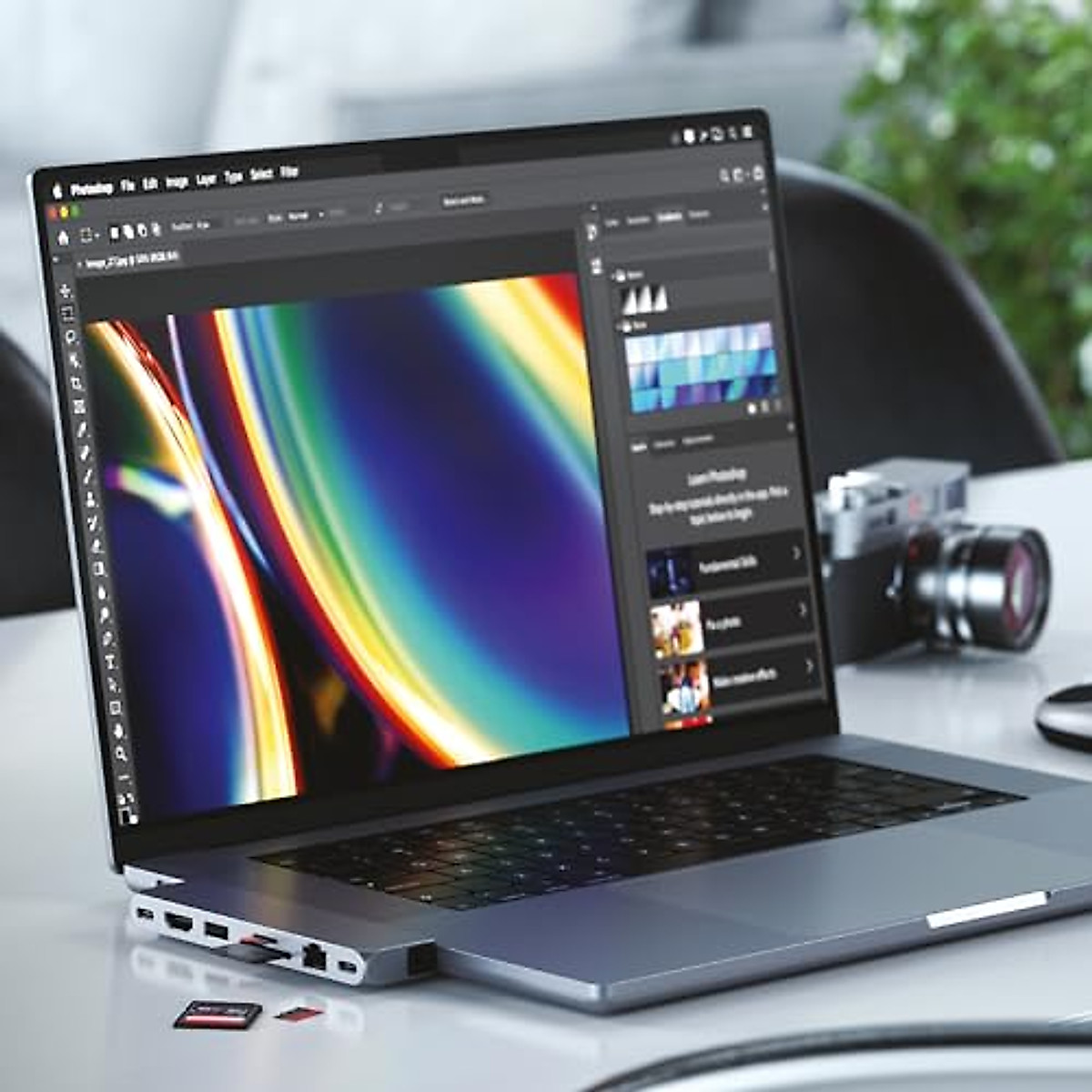 Satechi USB C Hub Multiport Adapter Pro Hub Max - USB4, USB-A Data, USB-C Data, Gigabit Ethernet, SD/Micro SD Port and Audio Jack - for M2/ M1 MacBook Pro/Air (Space Gray)