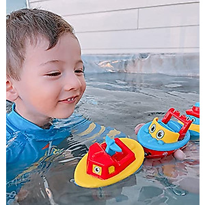 3 Bees & Me Bath Toys for Boys and Girls - Magnet Boat Set for Toddlers & Kids - Fun & Educational