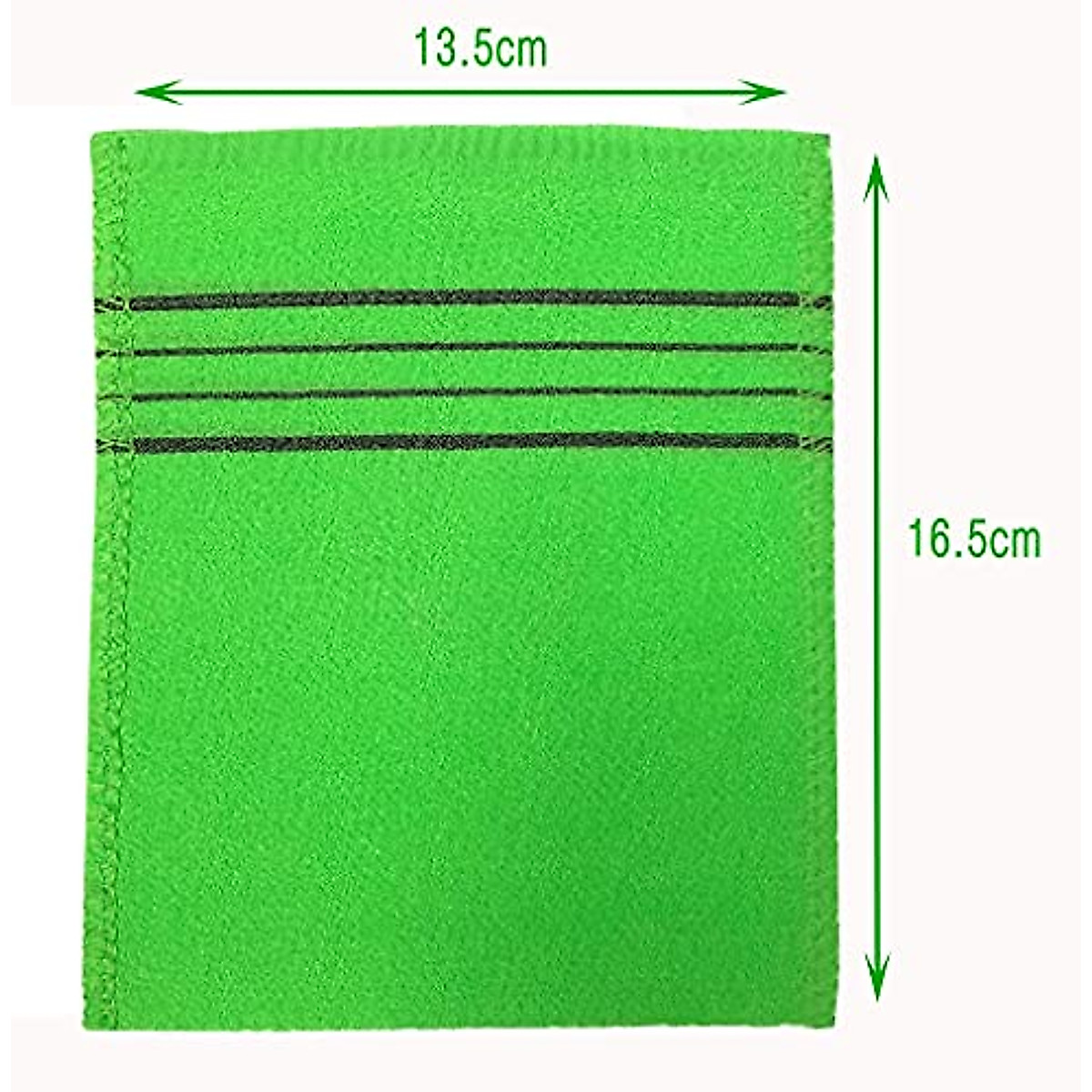 Genuine Korean Exfoliating Bath Washcloths Scrub Glove for Body / Premium Rayon Korean Skin Italy Towels Mitt (4pcs - Green)