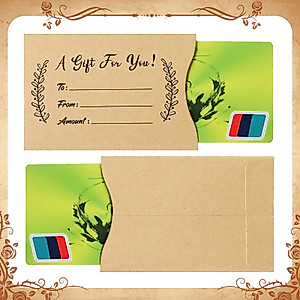 600 Pcs Gift Card Envelopes Bulk Thank You Gift Card Sleeves Appreciation Mini Money Cash Envelopes for Blank Hotel Credit Card Protector for Christmas Party Business Gifts, 3.54 x 2.36 Inches(Brown)