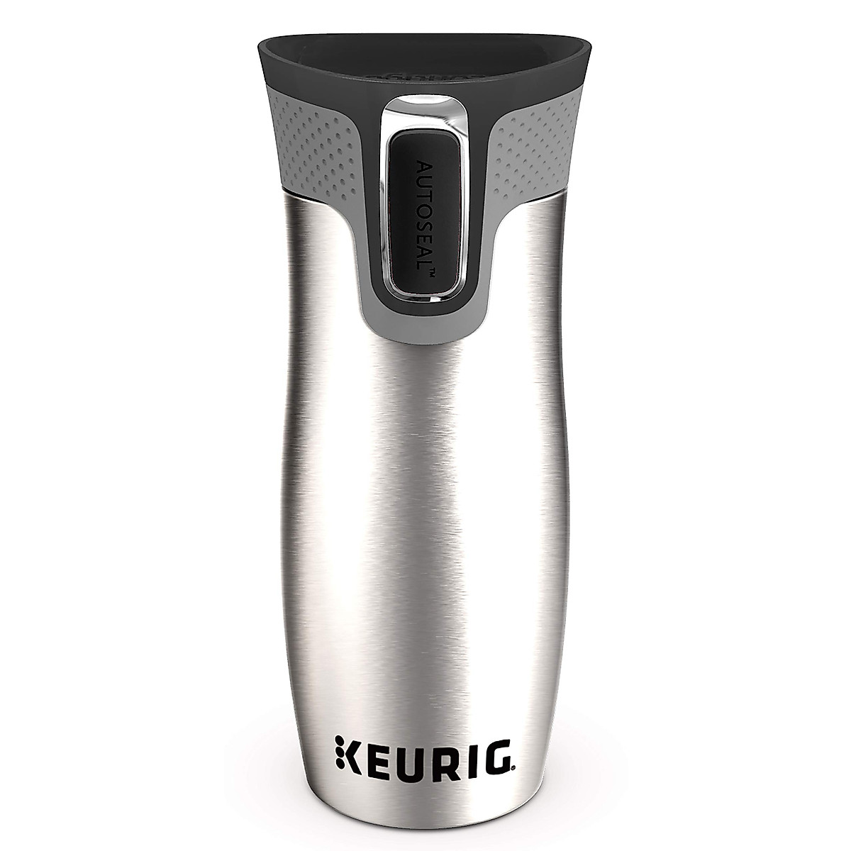 Keurig K-Duo Special Edition Coffee Maker, Single Serve and 12-Cup Drip Coffee Brewer, Silver & Contigo Autoseal Coffee Travel Mug, West Loop Vacuum Insulated with Easy-Clean Lid, 14 Oz, Silver