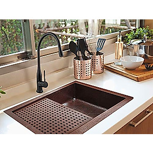 Copper Kitchen Sink Griding Design