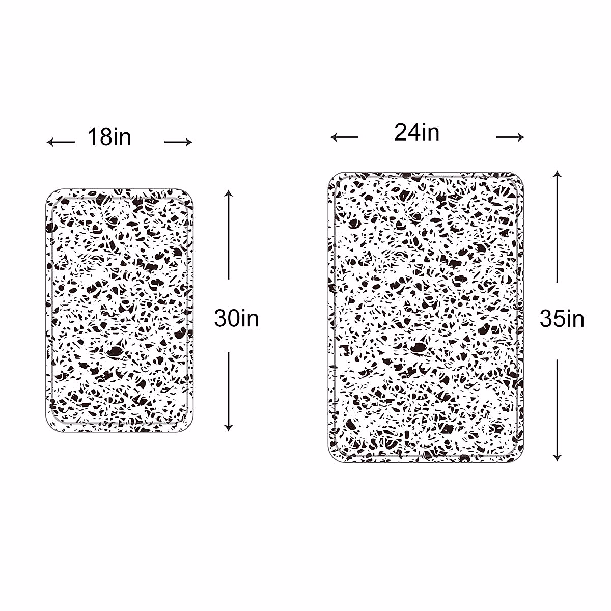 Fantasy Staring Mid Century Modern Outdoor Indoor Entrance Doormat Retro Orange Yellow Green Abstract Geometry Front Welcome Door Mats Inside Outside Rugs, Waterproof Non Slip and Durable 24" x 35"