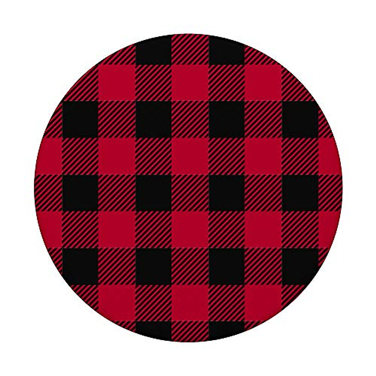 Red buffalo-plaid-artwork PopSockets PopGrip: Swappable Grip for Phones & Tablets