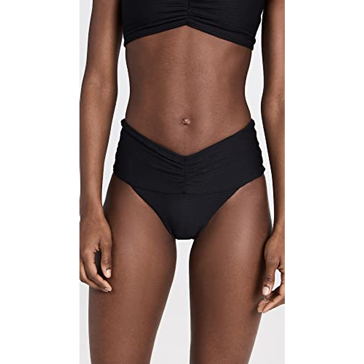 L*Space Women's Bardot Bikini Bottom Classic, Black, XS