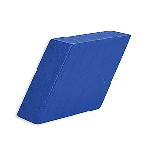 LEARNING ADVANTAGE Wood Pattern Blocks - Set of 250 - 6 Shapes and Colors - 1cm Thick - Early Geometry for Kids - Teach Shape Attributes, Patterning and Fractions