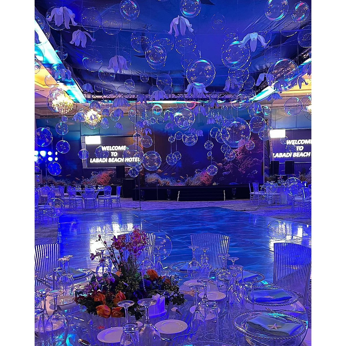 60 Pieces Bobo Balloons, HKYOOD 6 Different Size Clear Bobo Balloons Kit Transparent Balloons Set for Baby Showers Wedding Birthday Christmas Party Decorations - Durable TPU (8/11/18/20/24/36-Inch)