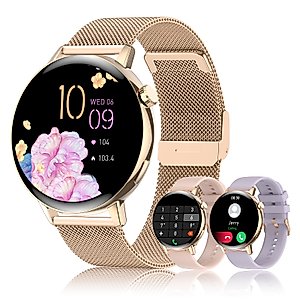 Smart Watch for Women (Make/Answer Call),1.32"HD Screen Smartwatch for Android and iOS Phones Compatible,Fitness Tracker with Heart Rate Sleep Monitor AI Voice digital Waterproof Watch for Women.