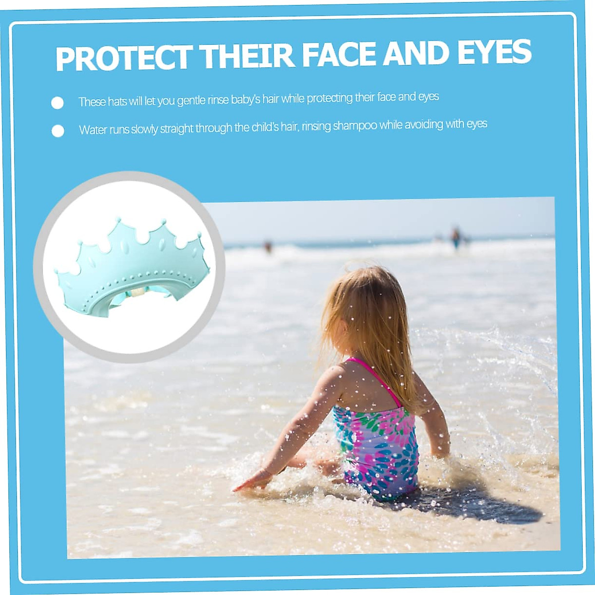 Plastic Shower Cap Shower Bathing Bath Shampoo Safe Visor Hair Soft Cap Blue for Supplies Washing Shape Hat Green Crown Adjustable Caps Silicone Swim Cap