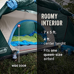 Coleman Skydome Camping Tent with Full-Fly Weather Vestibule, 2/4/6 Person Weatherproof Tent with Rainfly, Carry Bag, Storage Pockets, and Ventilation, Sets Up in 5 Minutes