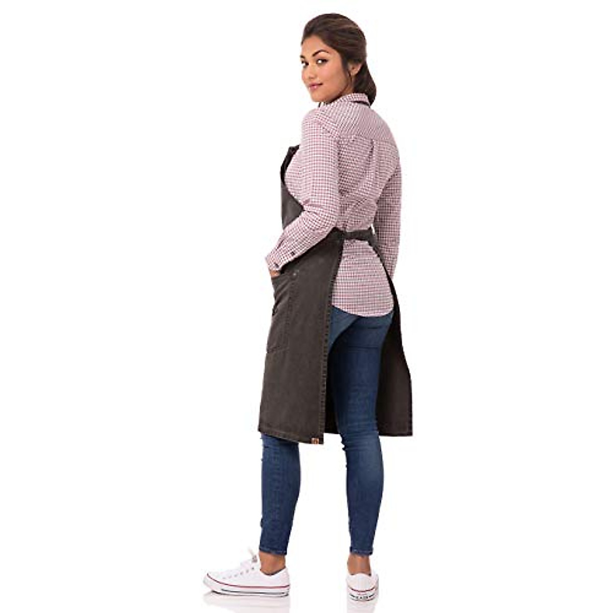 Chef Works Unisex Dorset Bib Apron, Pewter, One Size