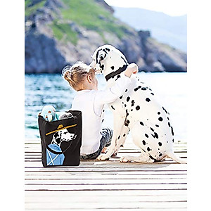 Lily queen Natural Canvas Tote Bags DIY Reusable Shopping Grocery Bag (Black - 6 Pack)