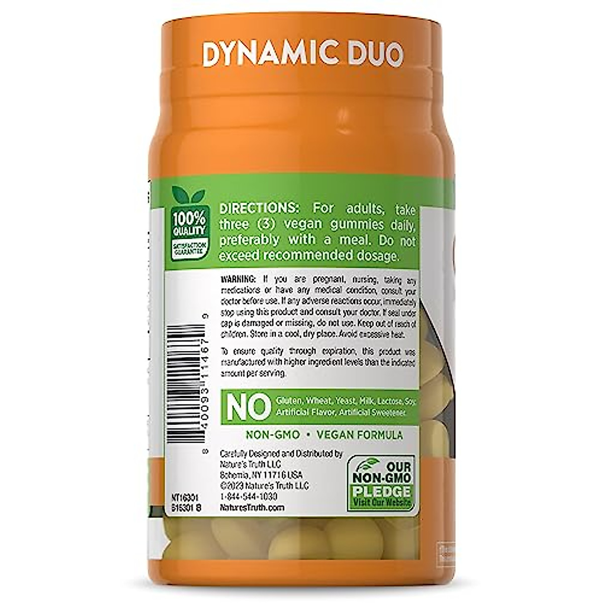 Vitamin C Gummies with Zinc for Adults | 60 Count | Immune Support Supplement | Vegan, Non GMO & Gluten Free | by Natures Truth