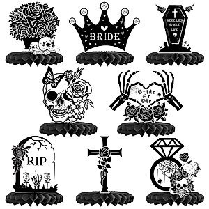 Bride or Die Bachelorette Party Decorations, Bride or Die Party Honeycomb Centerpieces Till Death Do Us Party Bachelorette Party Decorations, Gothic Bridal Shower Wedding Engagement Party Supplies