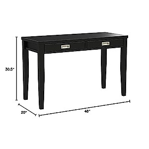 Amazon Brand – Stone & Beam Modern Home Office Writing Desk with Recessed Metal Handles, 48"W, Black