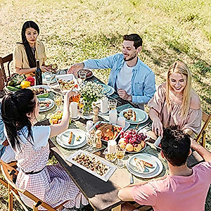 Yumchikel- Serving Tray Plastic for Party, 14" x 7.5" Platters for Serving Food, White Food Tray for Snacks, Food, Cookies, Set of 4, BPA Free