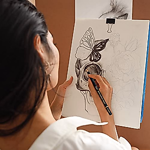 Brusarth Professional Charcoal Pencils Drawing Set 6 Pieces (Ex-Soft, Soft, Medium, & Hard) Charcoal Pencils for Drawing, Sketching, Shading, Artist Pencils for Beginners & Artists