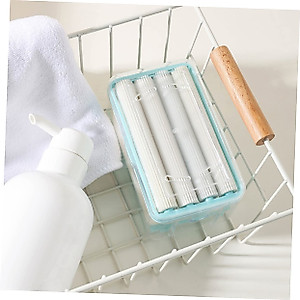 Cabilock 4pcs Soap Box Strip Holder Soap Dispenser Container Soap Case Soap Foam Maker Shower Soap Holder Dishwashing Liquid Dispenser Lip Gloss Holder Soap Dish Plastic Camping Travel
