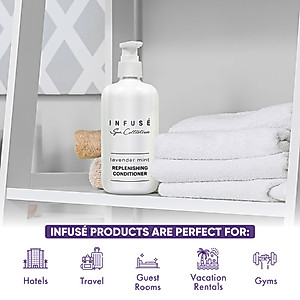 Terra Pure Infuse Lavender Mint Conditioner | Spa Collection | Hotel Amenities in Pump Bottle | 10.14 oz. / 300 ml (Single Bottle)