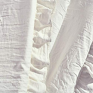 Lush Decor Reyna Soft Knitted Ruffle Throw Blanket, 50" x 60", White