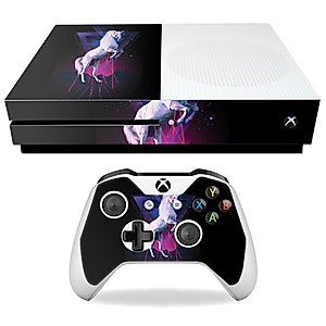 MightySkins Skin Compatible with Microsoft Xbox One S - Unicorn Rave | Protective, Durable, and Unique Vinyl Decal wrap Cover | Easy to Apply, Remove, and Change Styles | Made in The USA