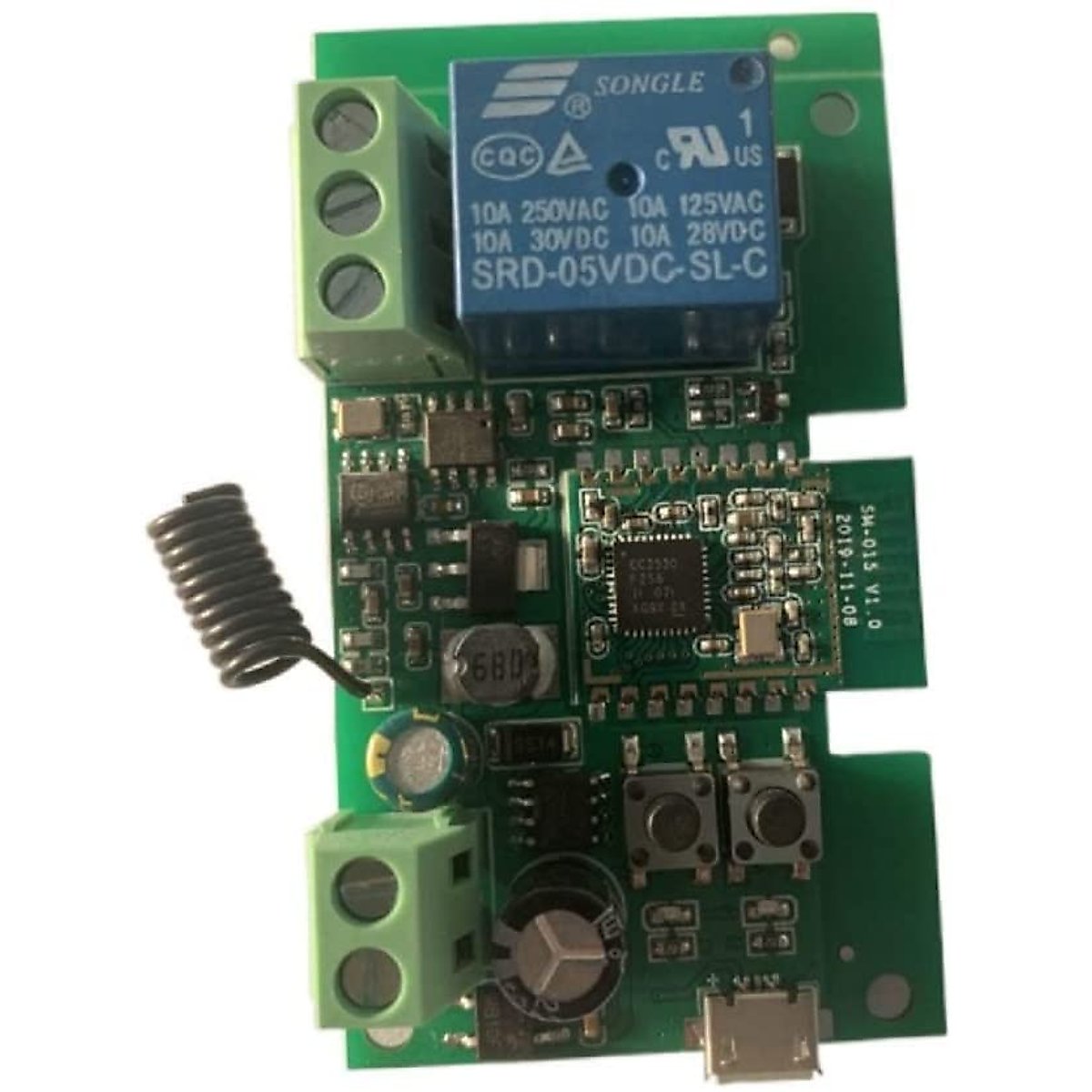 MHCOZY 1 Channel 5V 12V ZigBee Smart Relay Switch,Adjustable Selflock and Momentary Working Mode,Works with Tuya eWelink Zigbee Gateway