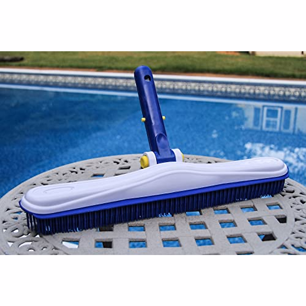 Aqua EZ 16-in Rubber Bristled Pool Wall Brush Safe for Vinyl, Fiberglass, Plaster and Concrete Surfaces