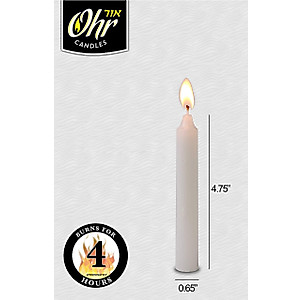 Ner Mitzvah Shabbat Candles - Traditional Shabbos Candles - 4 Hour - 72 Count - by Ohr