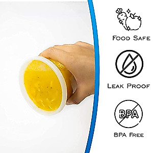 EDI [12 OZ, 50 Sets] Plastic Deli Food Storage Containers with Airtight Lids | Microwave-, Freezer-, Dishwasher-Safe | BPA Free | Heavy-Duty | Meal Prep | Leakproof | Recyclable