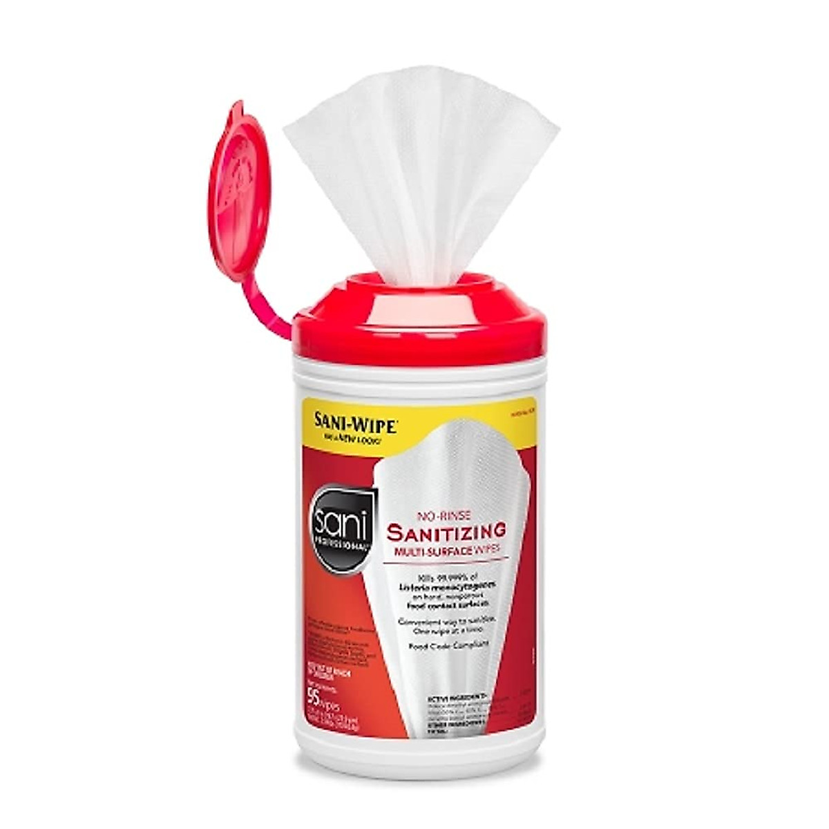 Pdi Sani-Wipe™ Non-Rinse Food Contact Hard-Surface Sanitizing Wipe, 7.75" x 9", 95/can