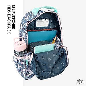 Simple Modern Vegan Leather Kids Backpack for School Girls | Elementary Teen Cute Small Faux PU Leather Mini Purse Bag | Fletcher Collection | Kids - Large (16" tall) | Cream Terrazzo