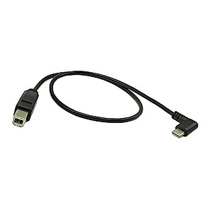 Type C Printer Cable, zdyCGTime 90 Degree Right Angle USB 2.0 Type C (USB-C) to Type B (USB-B) Printer Scanner Cable -18Inchs
