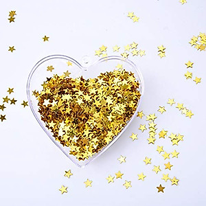 EBOOT Star Confetti Star Table Confetti Metallic Foil Stars Sequin for Party Wedding Decorations, 30 Grams/ 1 Ounce (Gold)